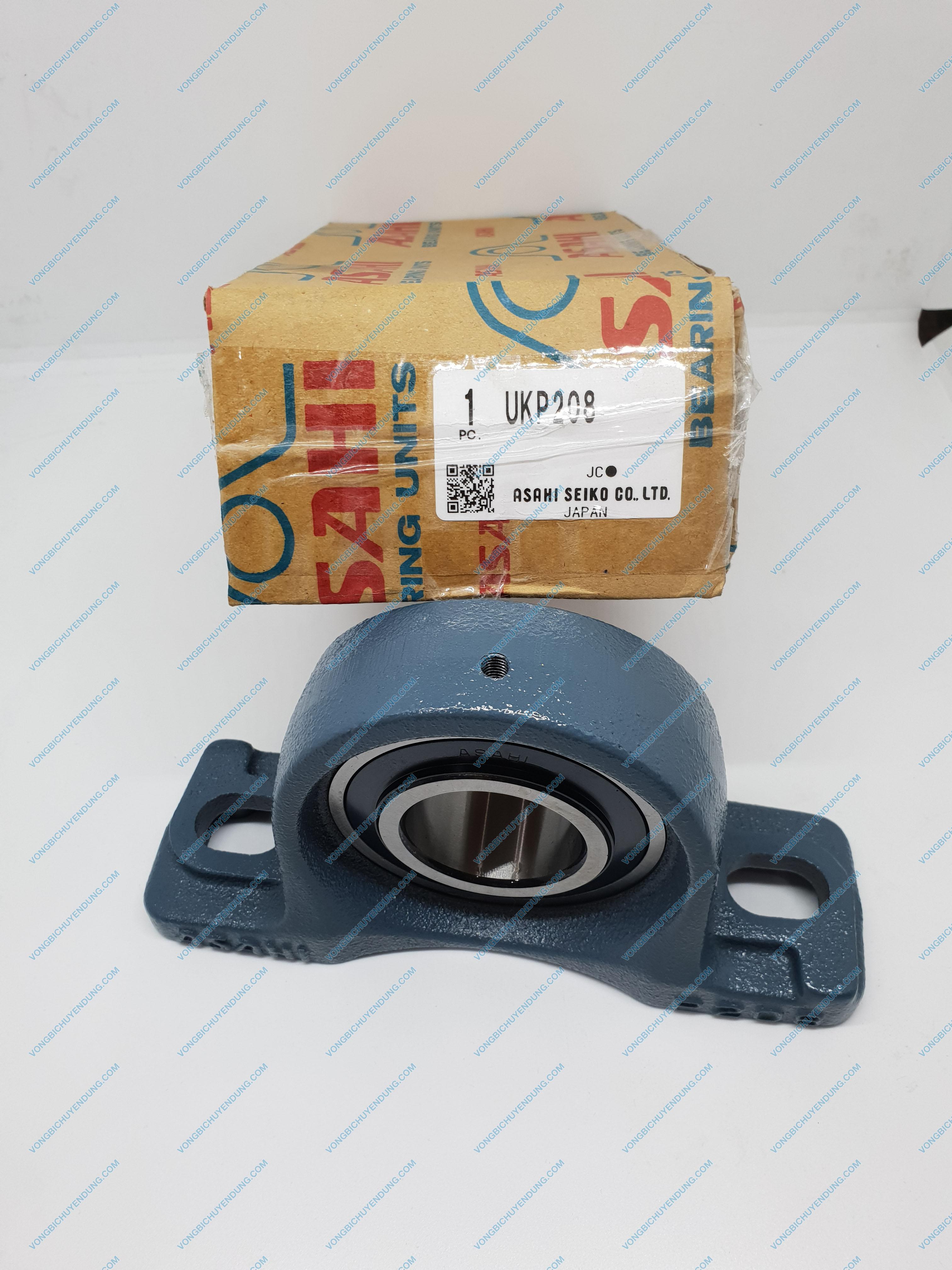 Gối đỡ ASAHI UKP208, Vòng bi ASAHI UKP208, lắp cho trục 35mm